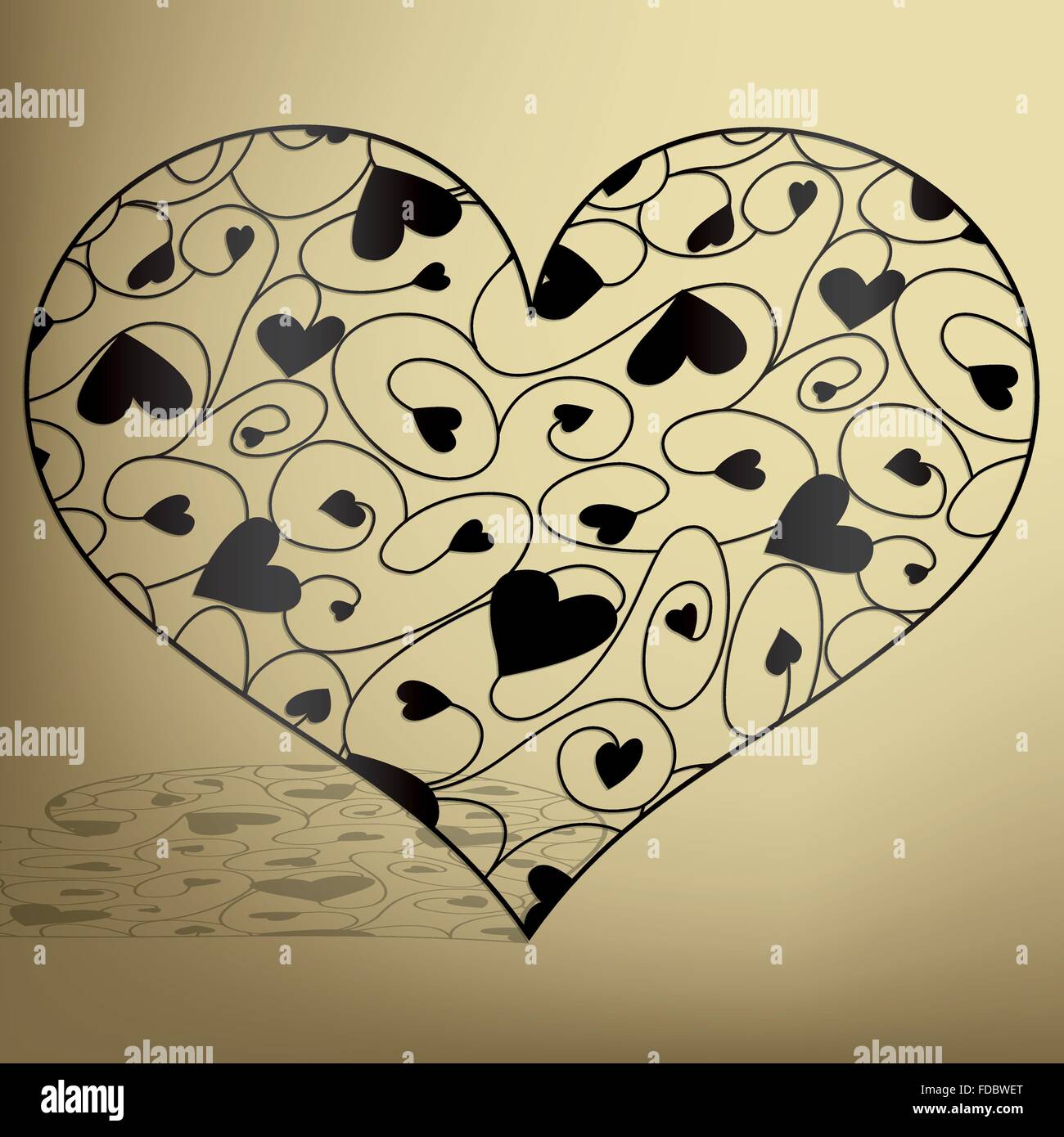 Elegant filigree heart in vector format Stock Vector Image & Art - Alamy