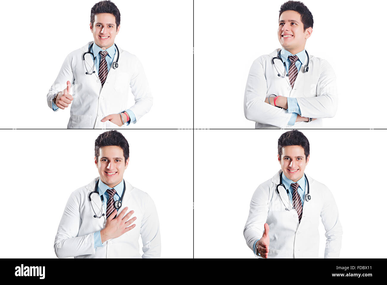 1 Indian Medical Doctor Man Multi Tasking Montage Photo Stock Photo - Alamy