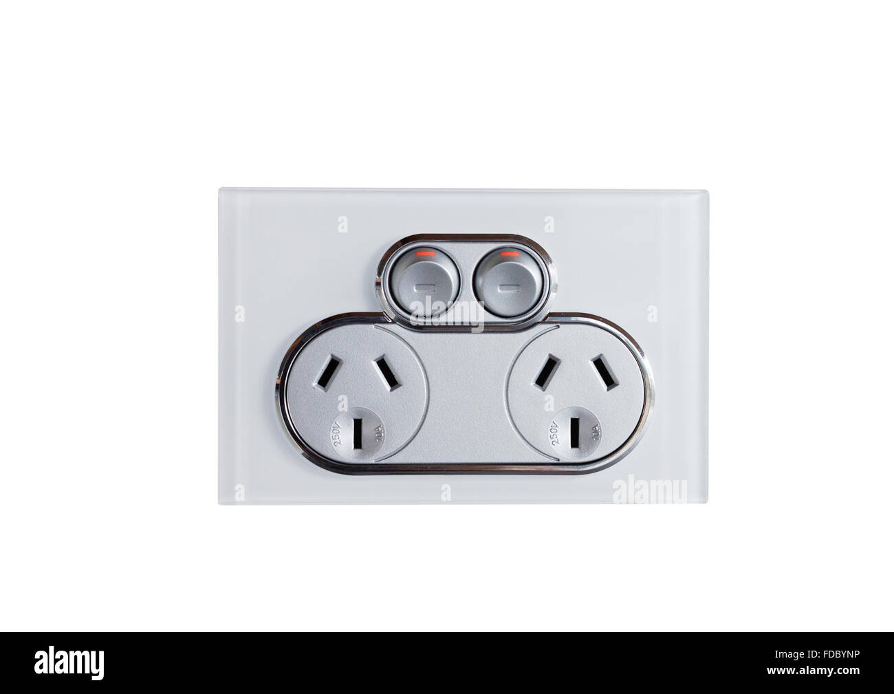 power point or electric outlet on white background Stock Photo - Alamy