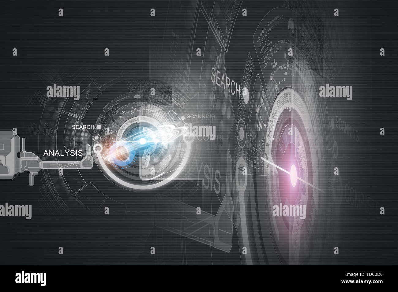 Background conceptual image of digital 3d icons Stock Photo - Alamy