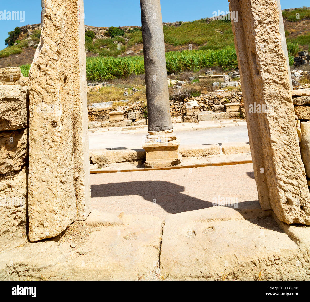 old construction in asia turkey the column and the roman temple Stock ...
