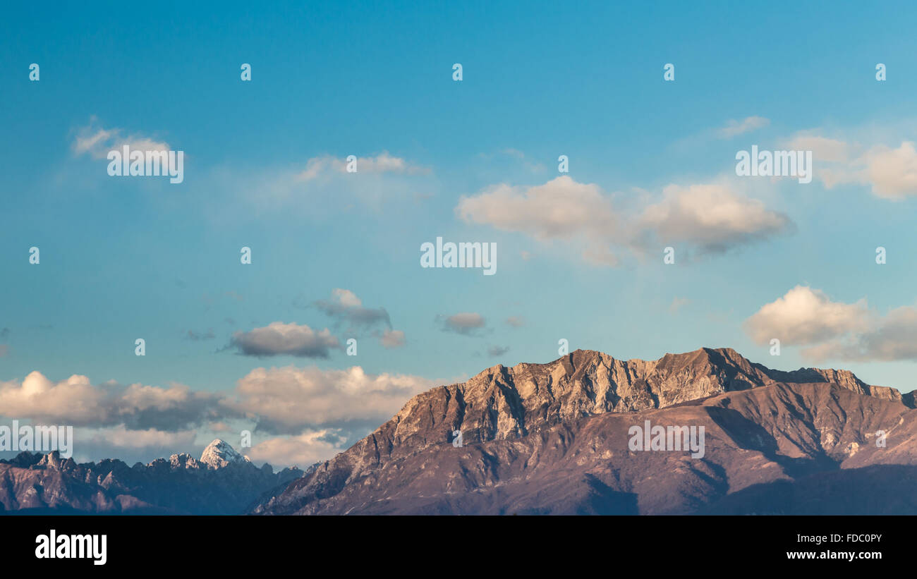 sunset on the mountains of Friuli Venezia-Giulia Stock Photo - Alamy