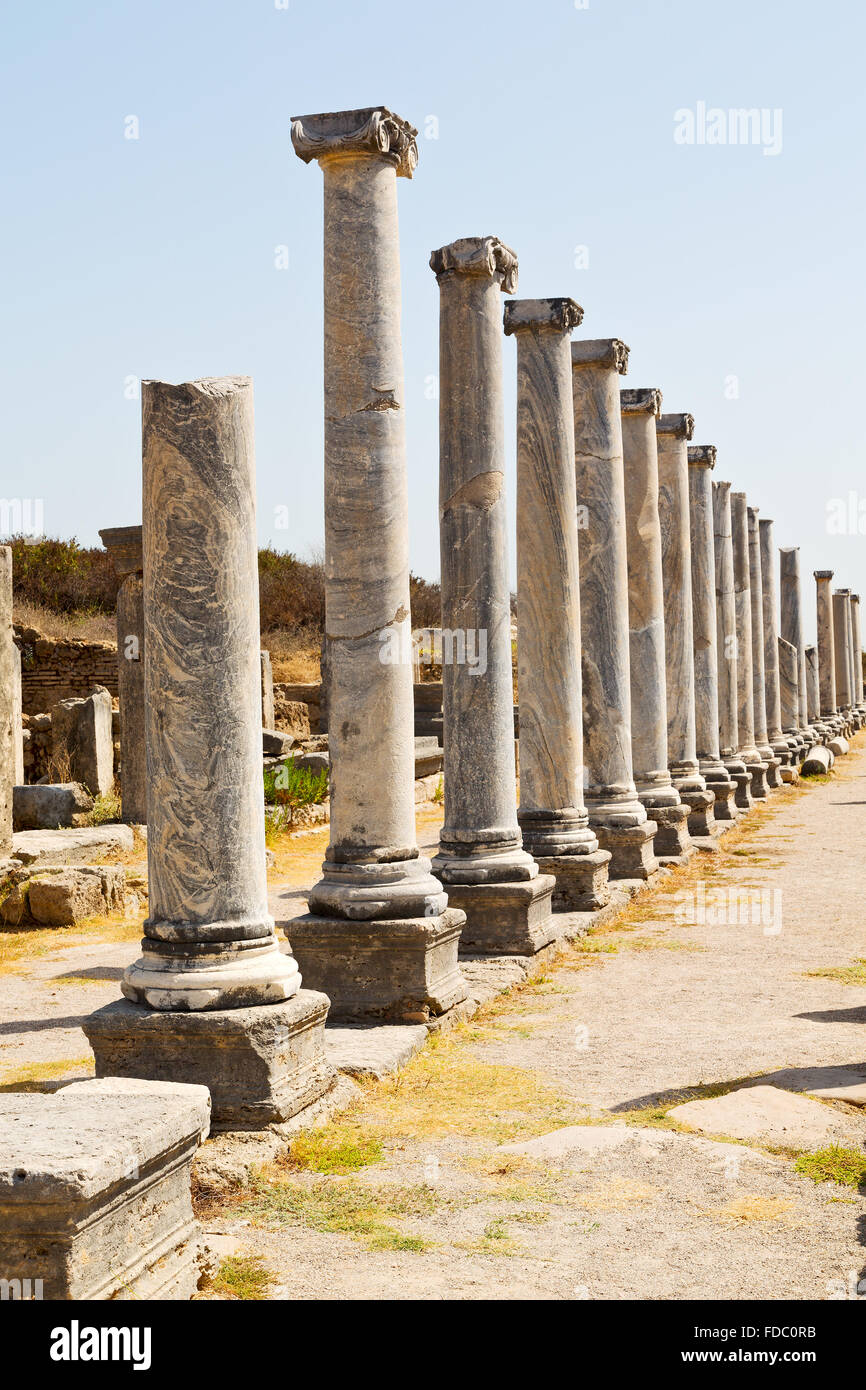 old construction in asia turkey the column and the roman temple Stock ...