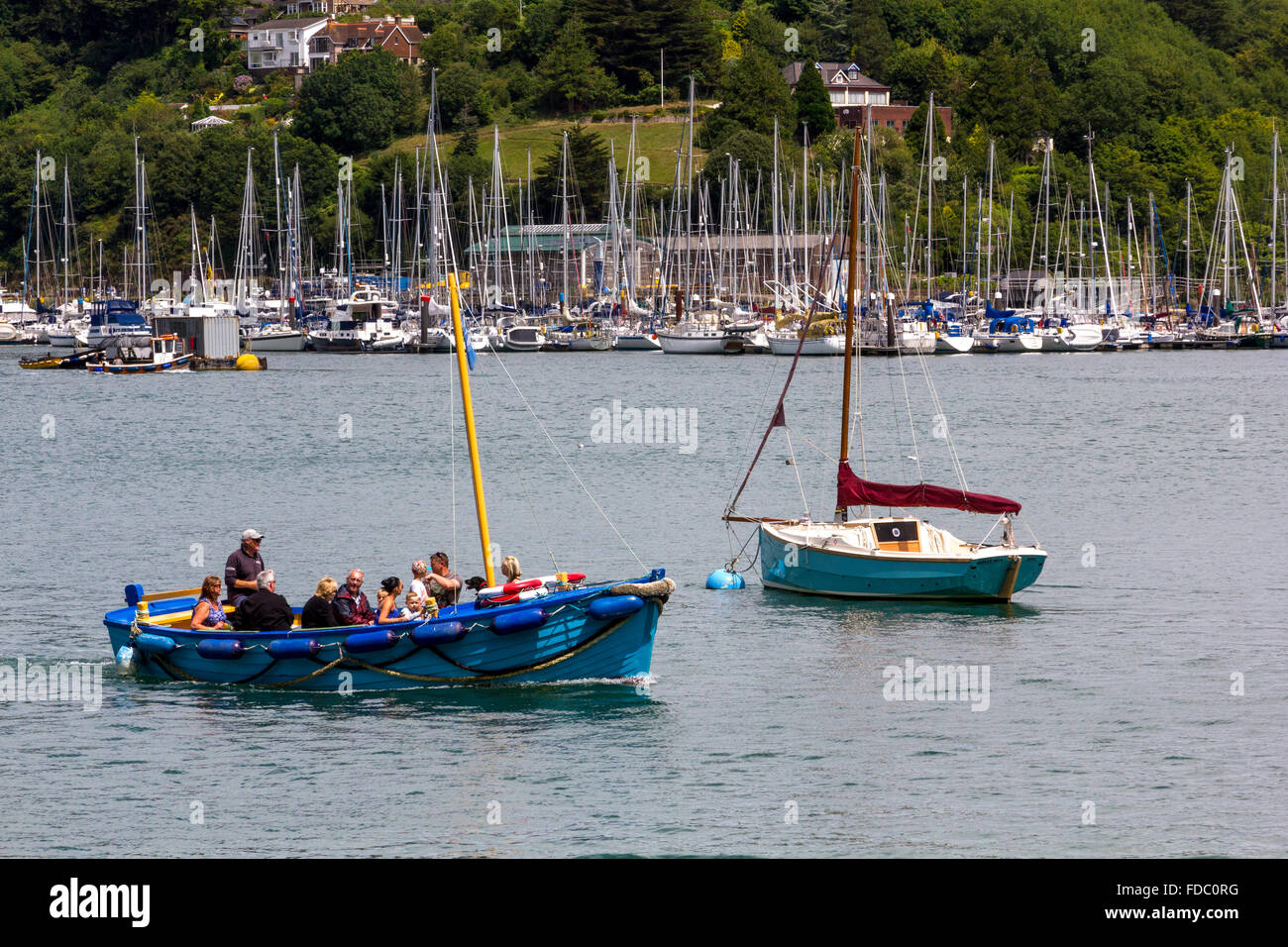 Dartmouth Castle Passenger Foot Ferry Heading Down the River Dart Past ...