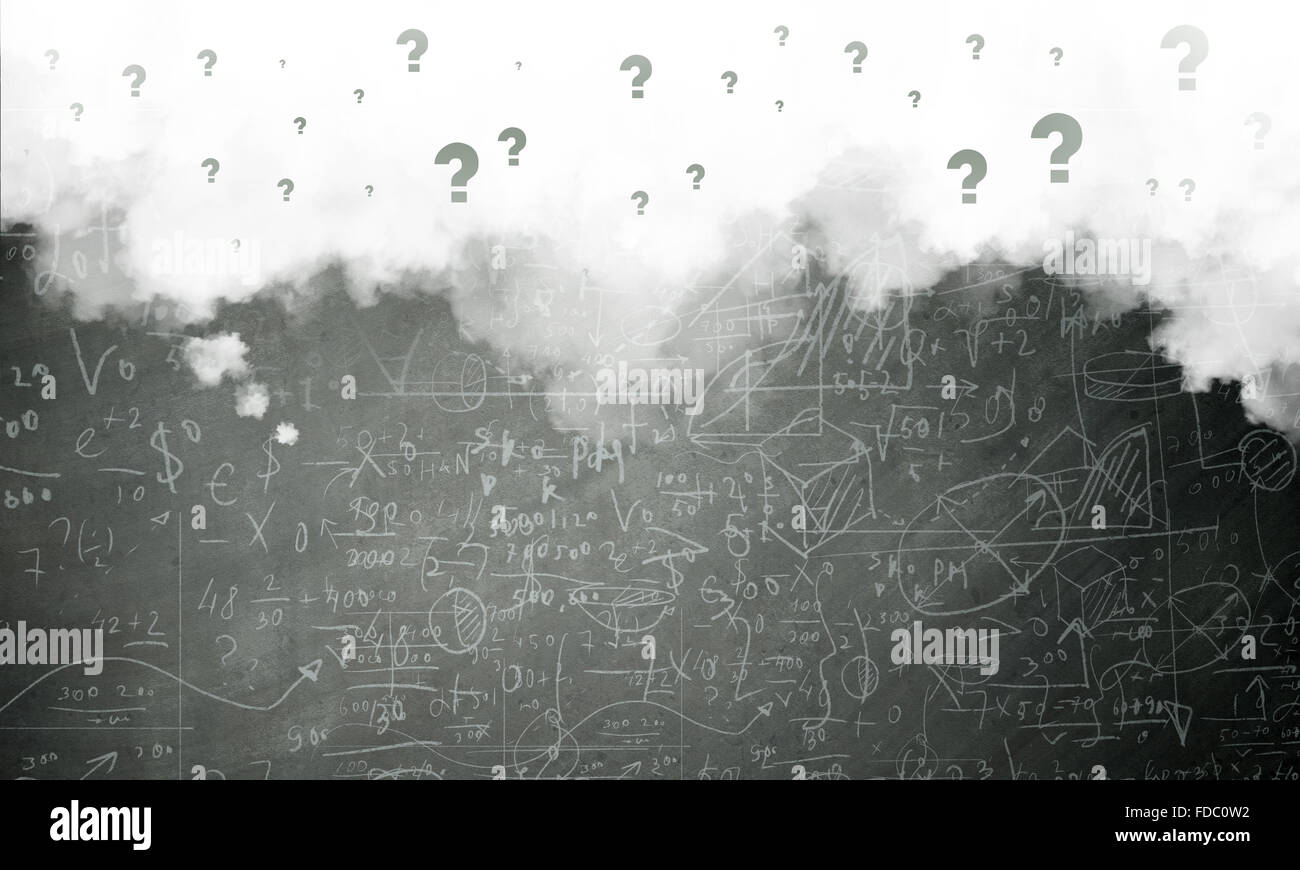 Conceptual background image with sketches and formulas Stock Photo - Alamy