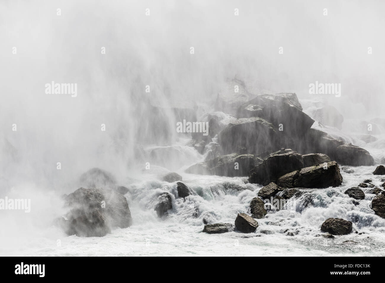 Under Niagara falls, detail from Canadian side Stock Photo - Alamy