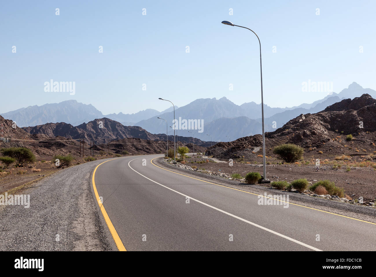 Road in Oman, Middle East Stock Photo - Alamy