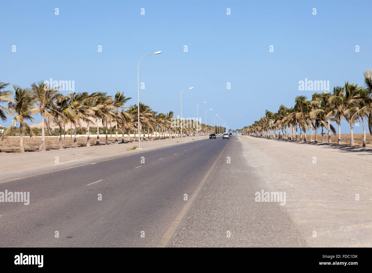 Suwadi Beach Road in Oman Stock Photo - Alamy