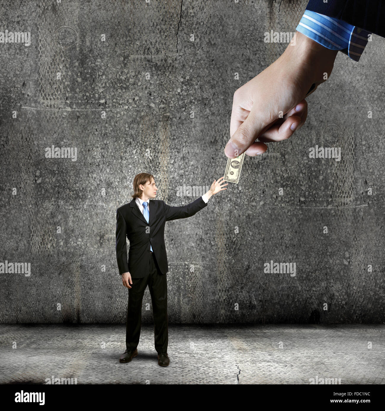 Close up of hand giving money to businessman Stock Photo - Alamy