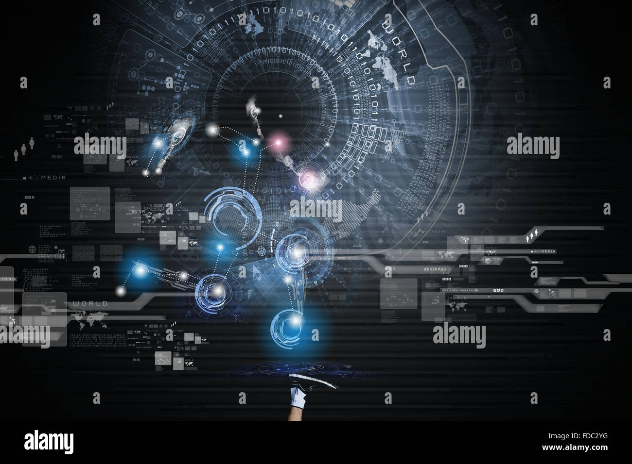 Background conceptual image of digital 3d icons Stock Photo - Alamy