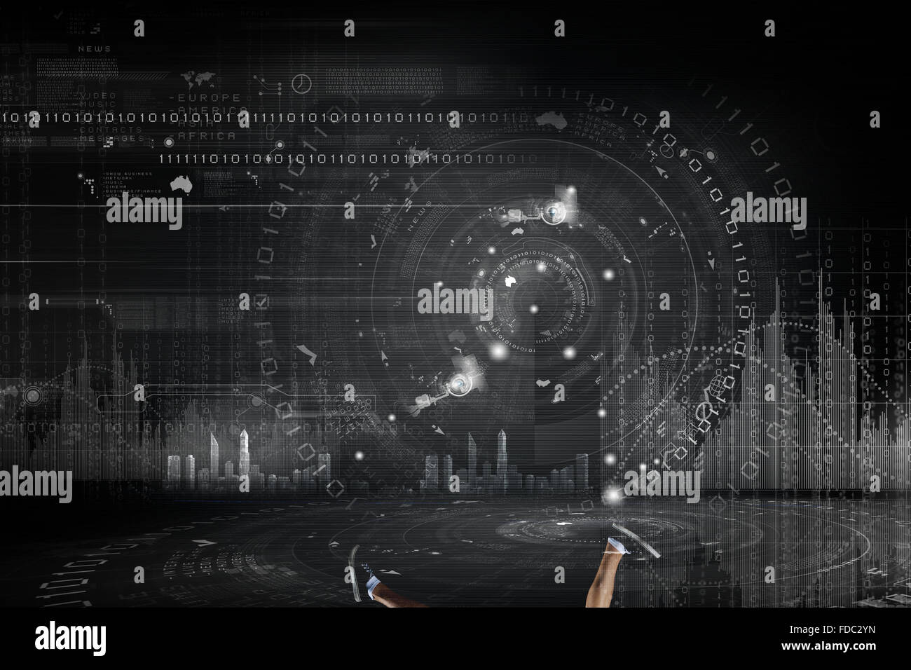 Background conceptual image of digital 3d icons Stock Photo - Alamy