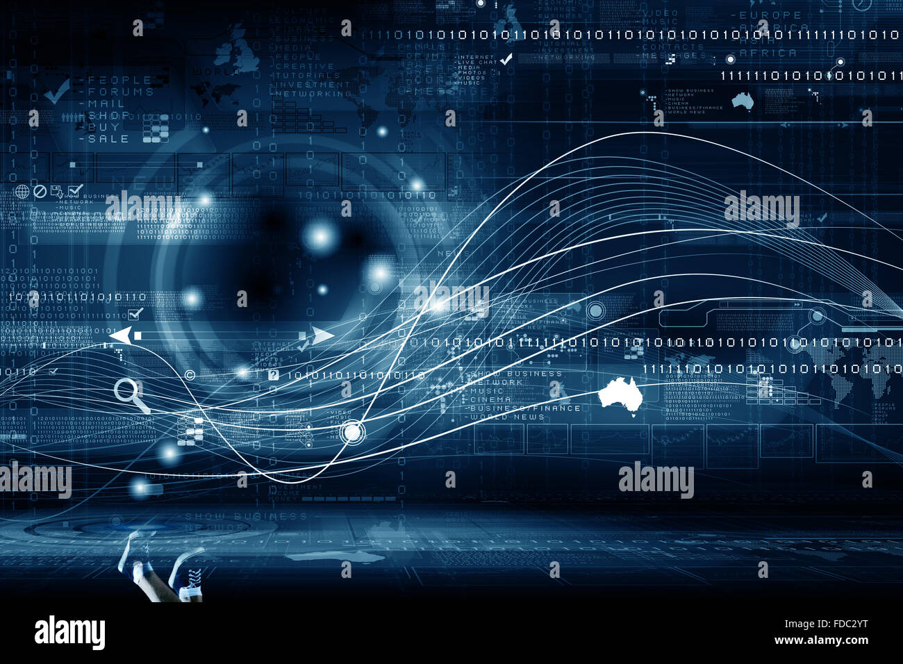 Background conceptual image of digital 3d icons Stock Photo - Alamy