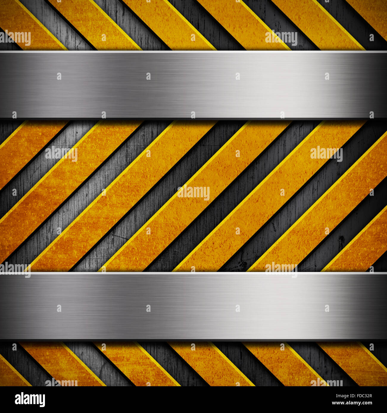 Metal texture with yellow hazard stripes Stock Photo - Alamy