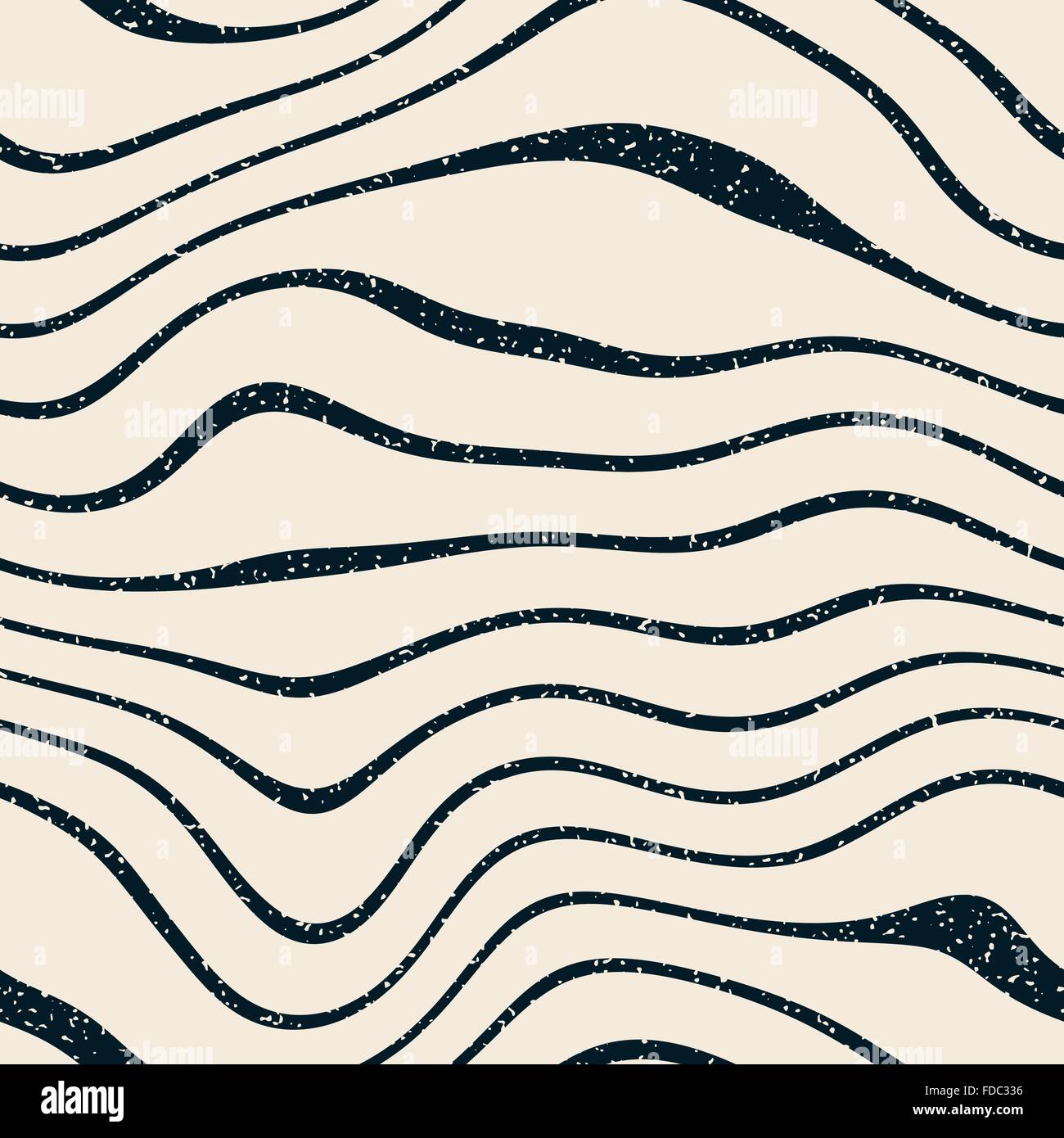 Vector Seamless Navy White Wavy Distorted Lines Retro Grunge Pattern ...