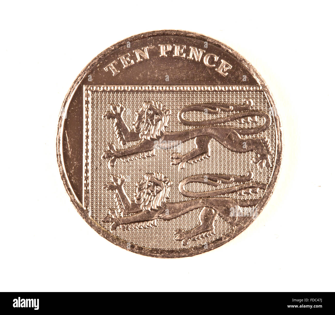 New Style Ten Pence Coin on a white background Stock Photo - Alamy