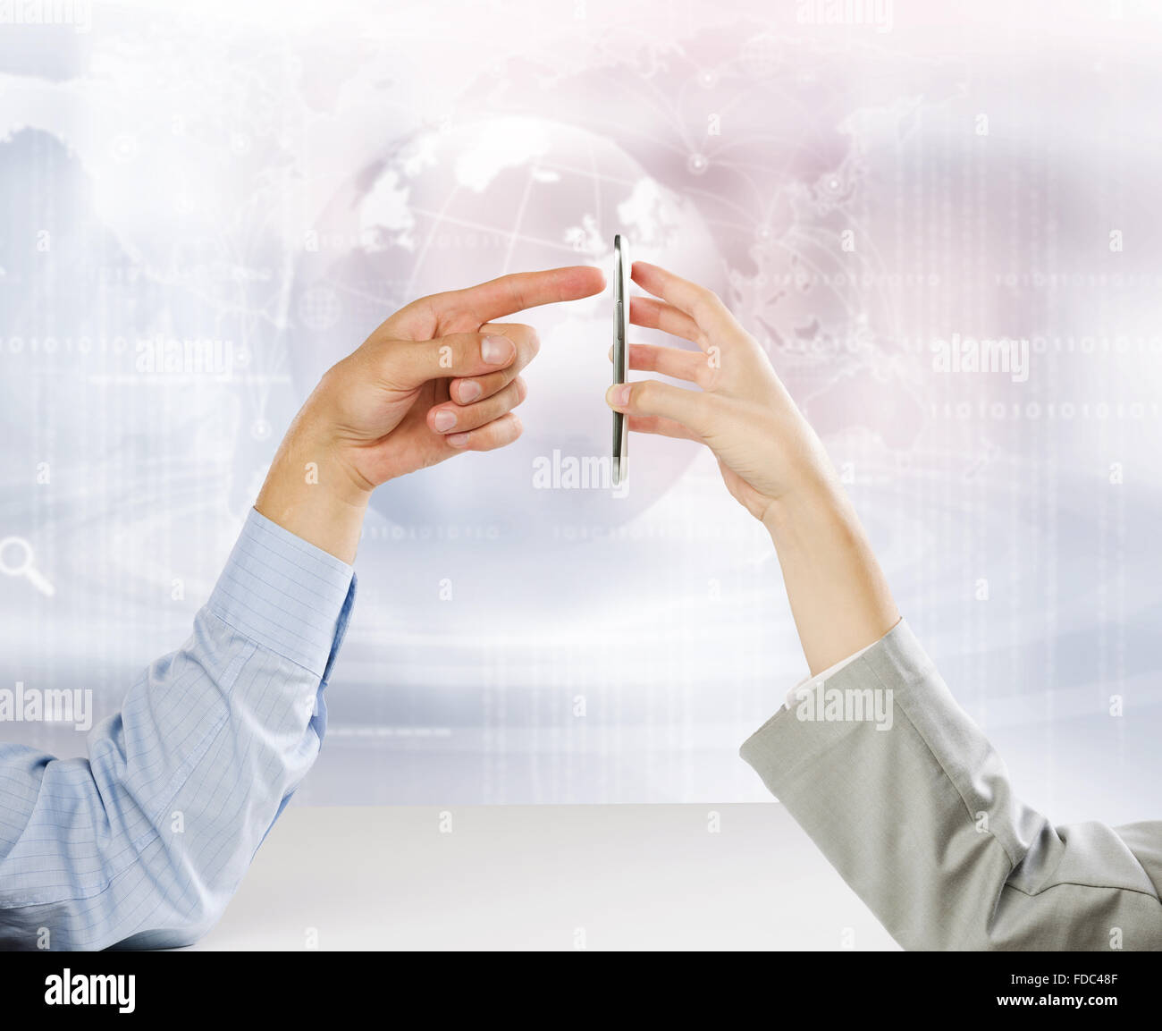 Close up of people hands using mobile phone Stock Photo - Alamy