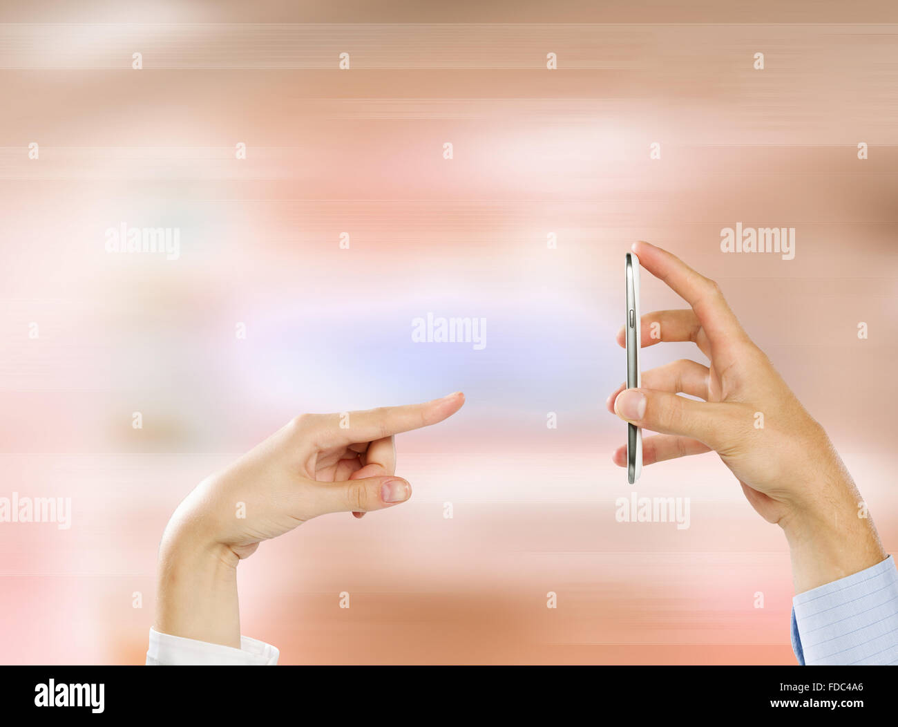 Close up of people hands using mobile phone Stock Photo - Alamy