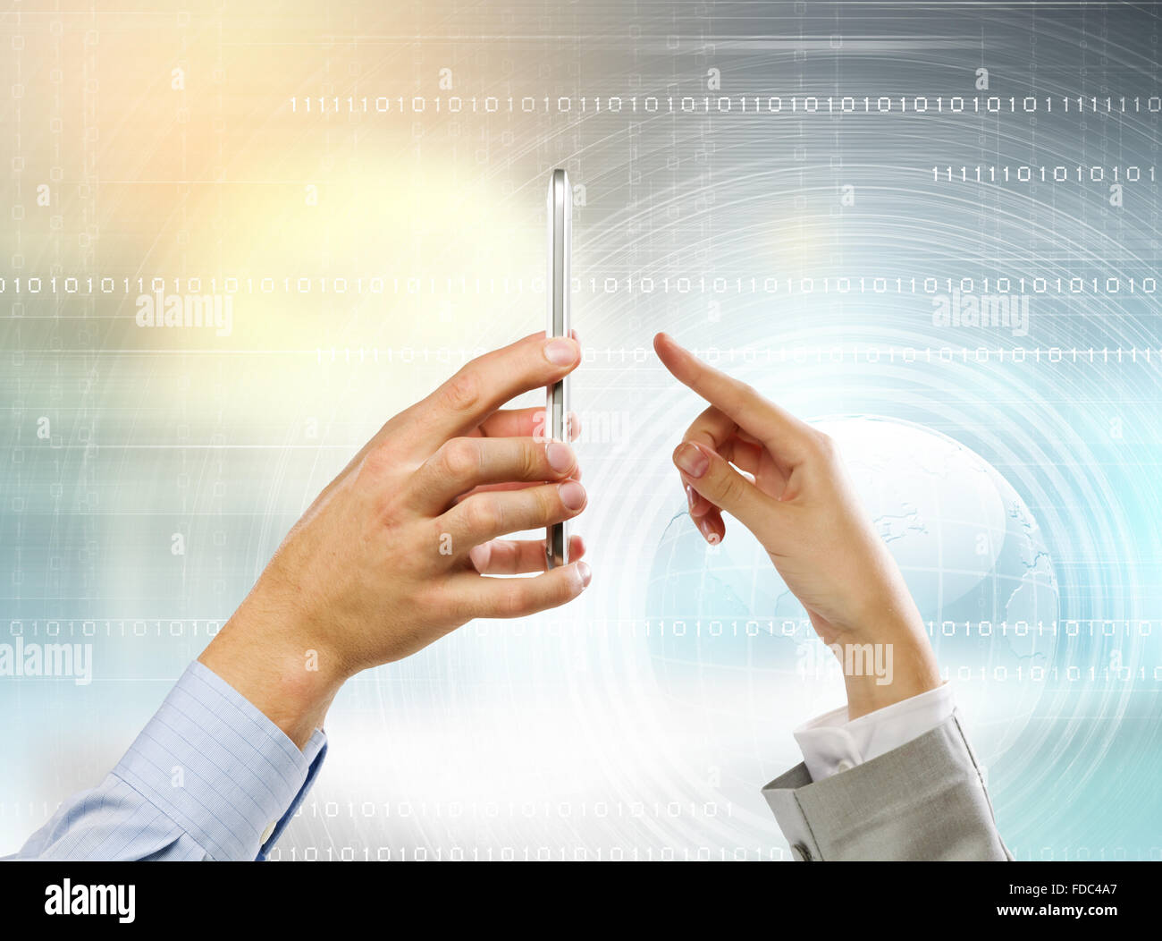 Close up of people hands using mobile phone Stock Photo - Alamy