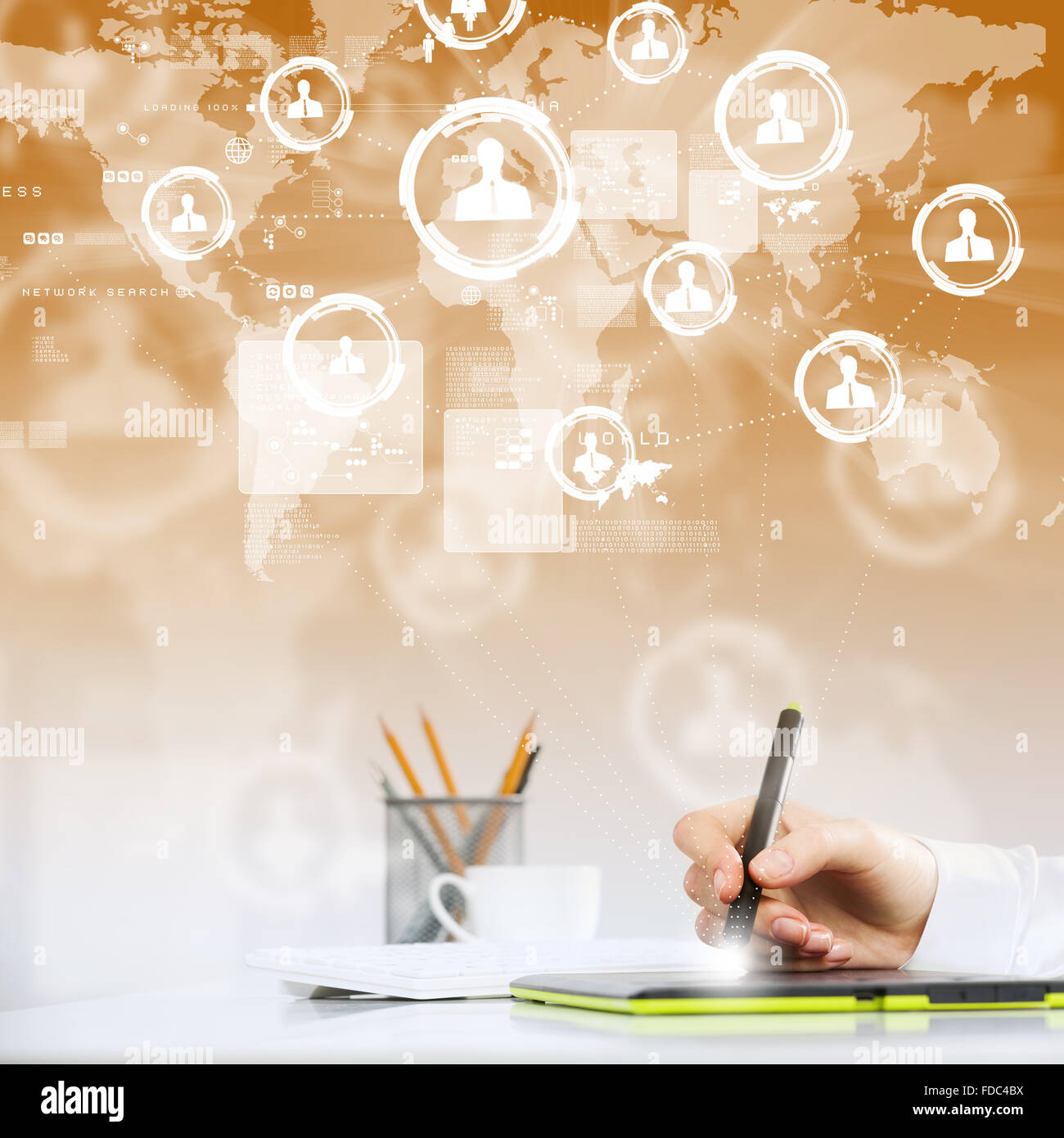 Close up of human hand drawing business strategy plan Stock Photo - Alamy