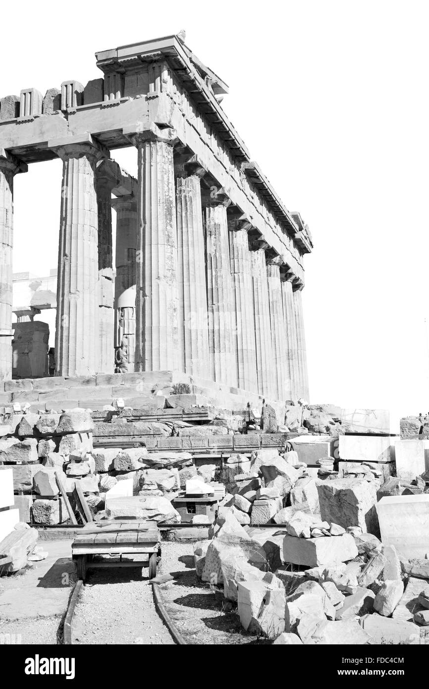 in greece the old architecture and historical place parthenon athens ...