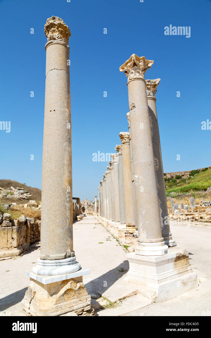 old construction in asia turkey the column and the roman temple Stock ...