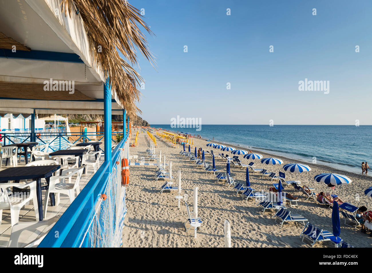 Mediterranean sea beach parasol hi-res stock photography and images - Alamy