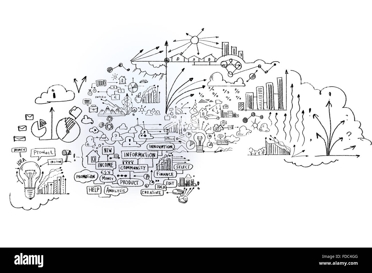 Business growth chart computer Cut Out Stock Images & Pictures - Alamy