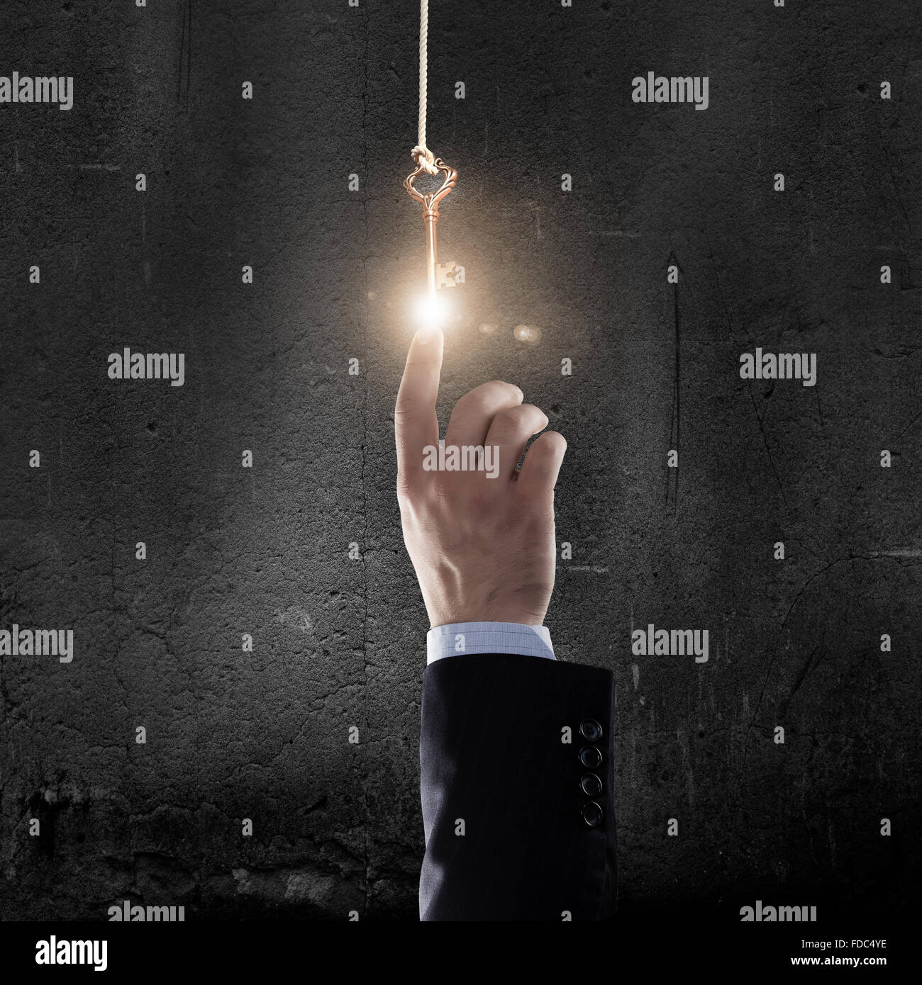 Hand touching metal door hi-res stock photography and images - Alamy