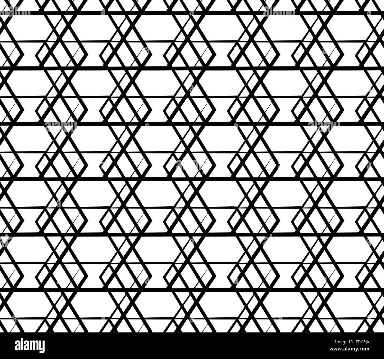 Seamlessly Repeatable Abstract Monochrome Grid Mesh Pattern Editable Vector Stock Vector