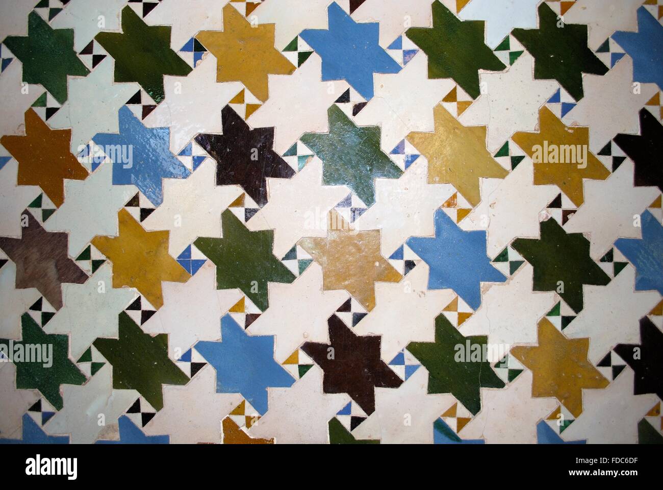 Wall tiles alhambra palace spain hi-res stock photography and images ...