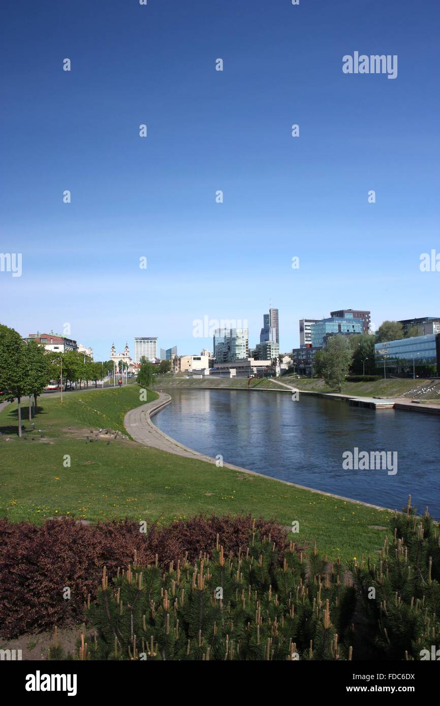 Neris River (Vilia) in Vilnius. Lithuania Stock Photo - Alamy