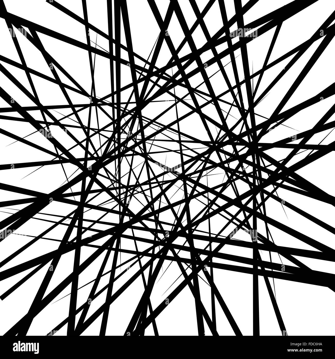 Random irregular intersecting lines. Abstract monochrome vector texture, pattern Stock Vector ...