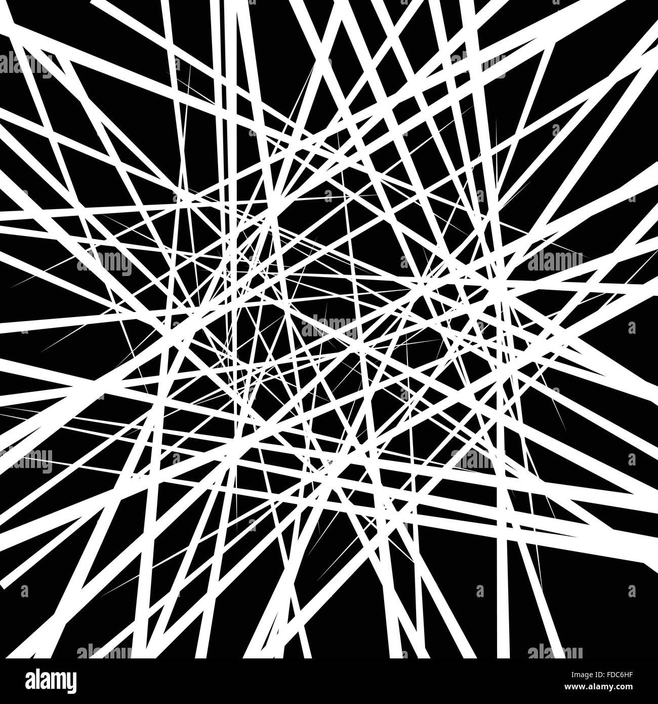 Random Irregular Intersecting Lines Abstract Monochrome Vector Texture Pattern Stock Vector