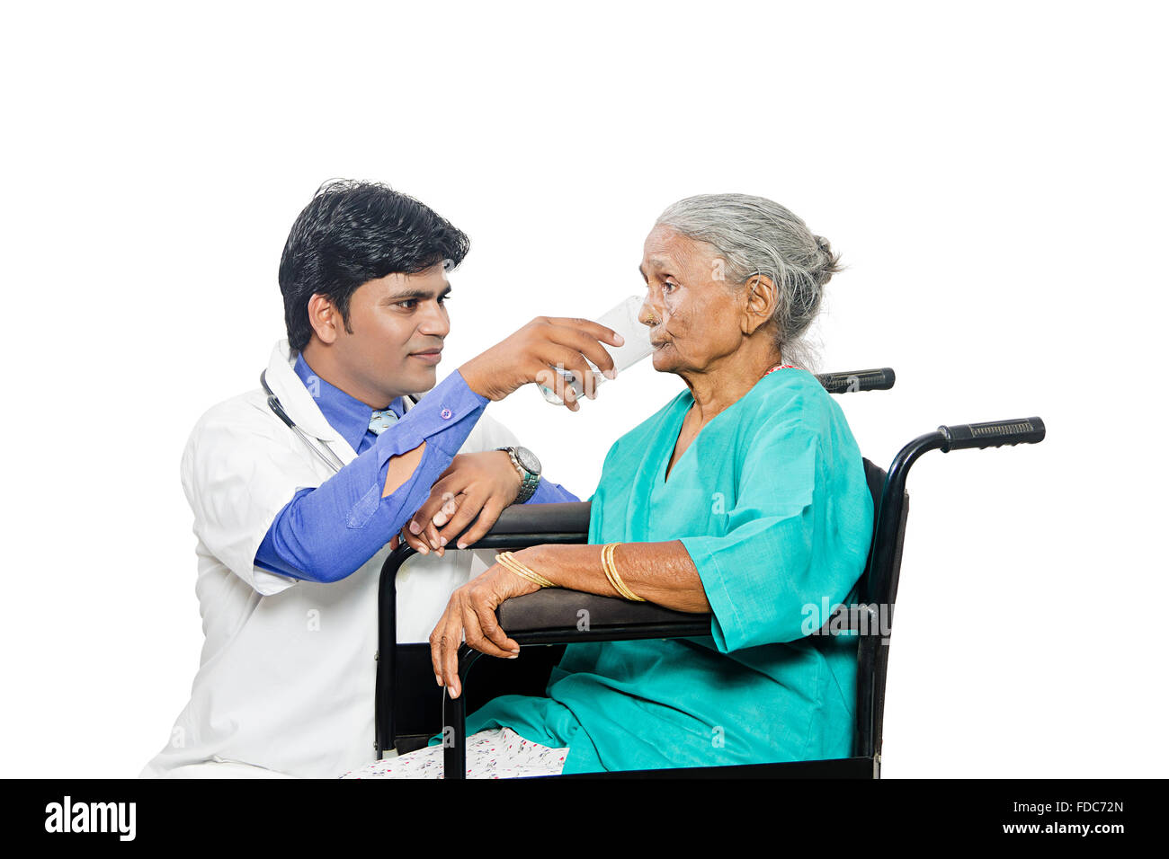 Patient Sitting Wheelchair Doctor Support Feeding Drinking Water Stock ... Patient Sitting Wheelchair Doctor Support Feeding Drinking Water Stock ...