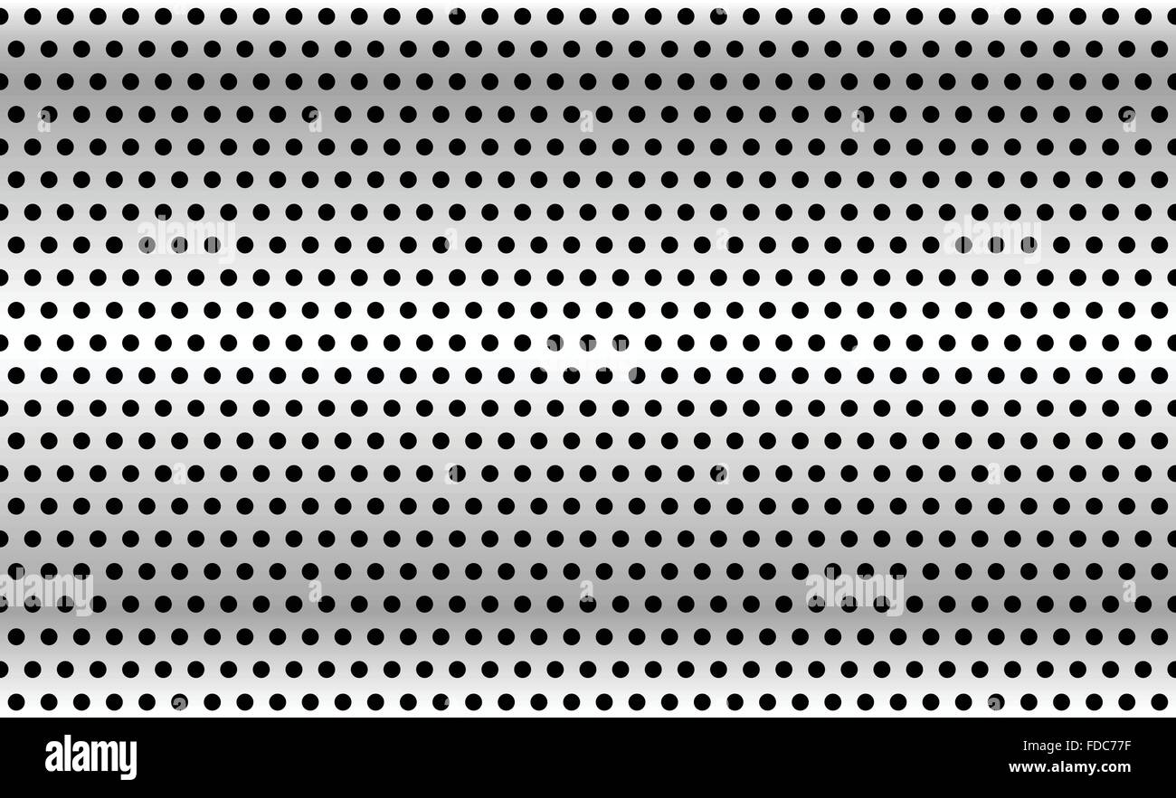Perforated metal background. Industrial backdrop, metallic sheet with ...