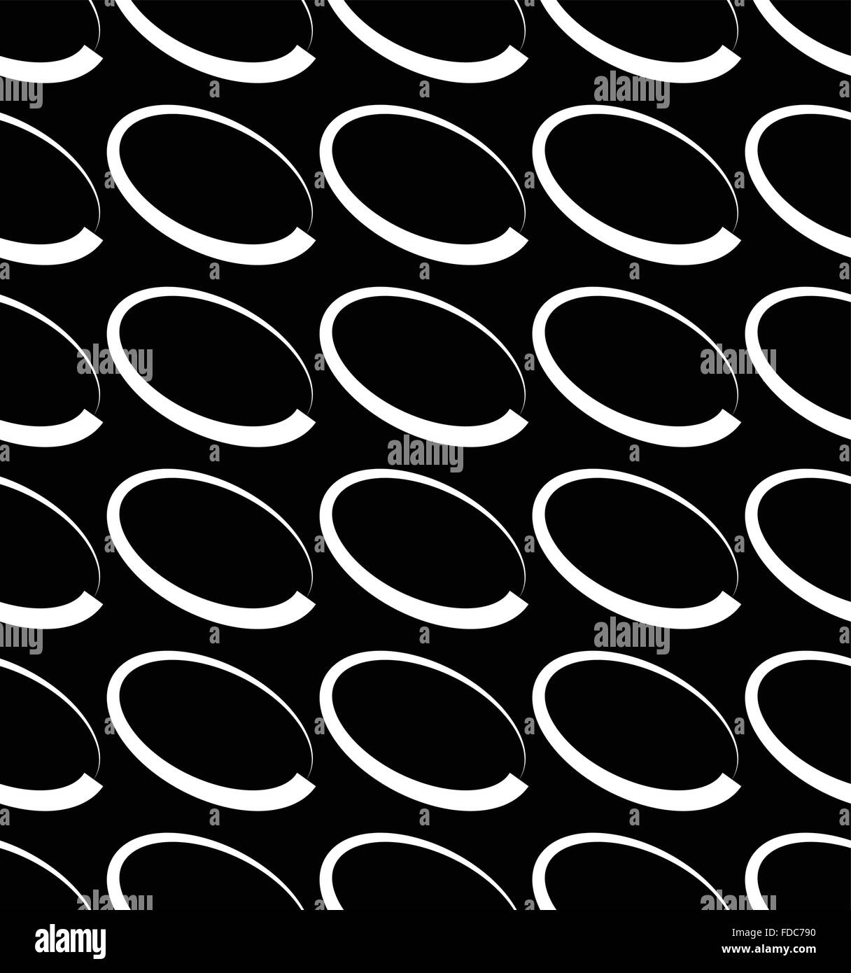 Seamless monochrome pattern with slanted oval shapes Stock Vector Image ...