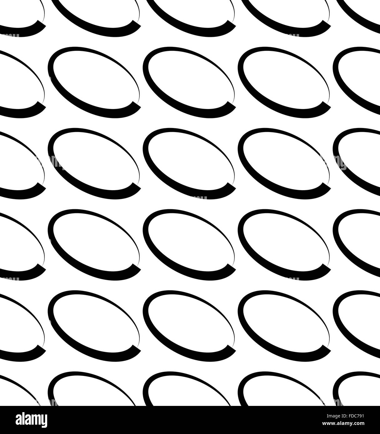 Seamless monochrome pattern with slanted oval shapes Stock Vector Image ...