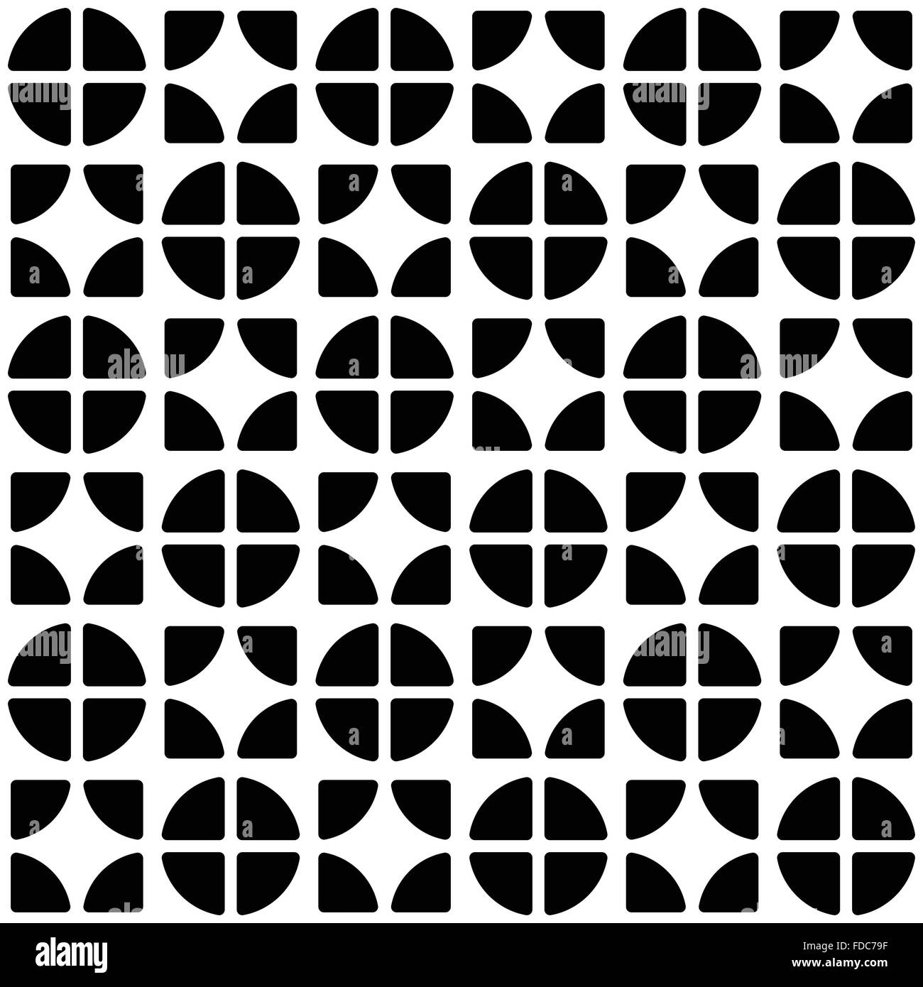 Abstract geometric pattern with staggered lines of segmented circles ...