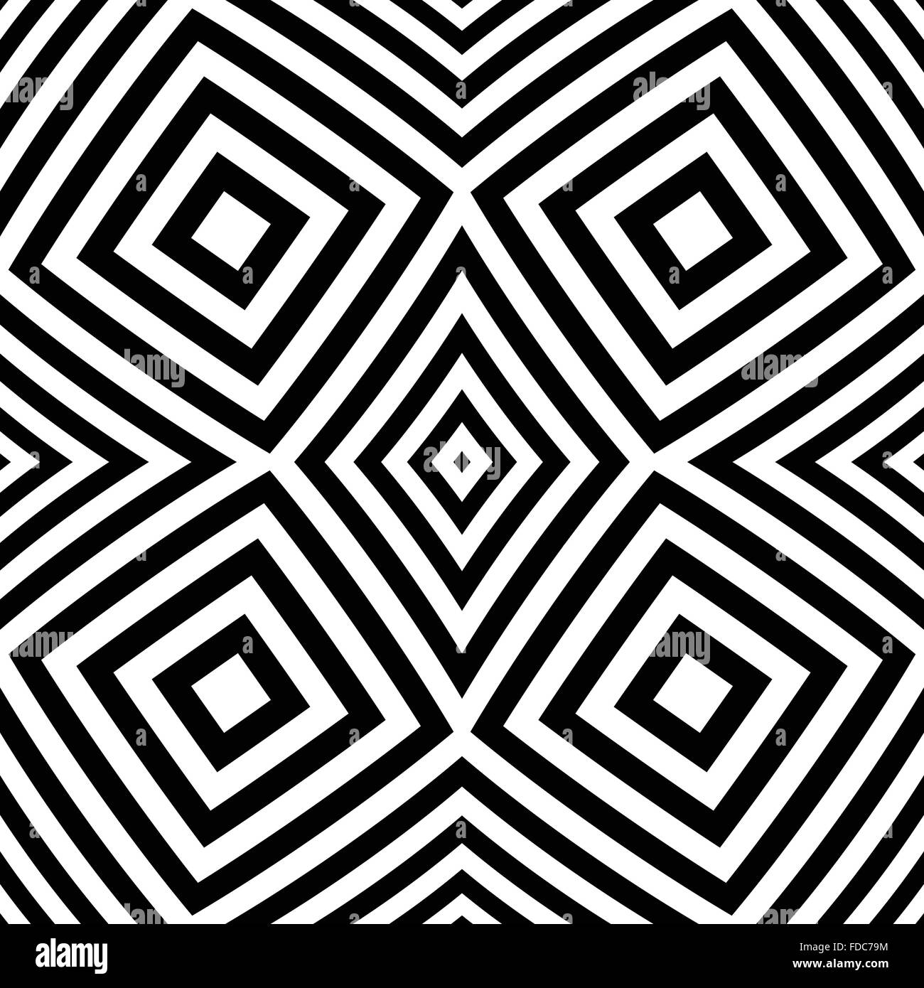 Seamlessly repeatable monochrome pattern. Abstract deformed squares ...