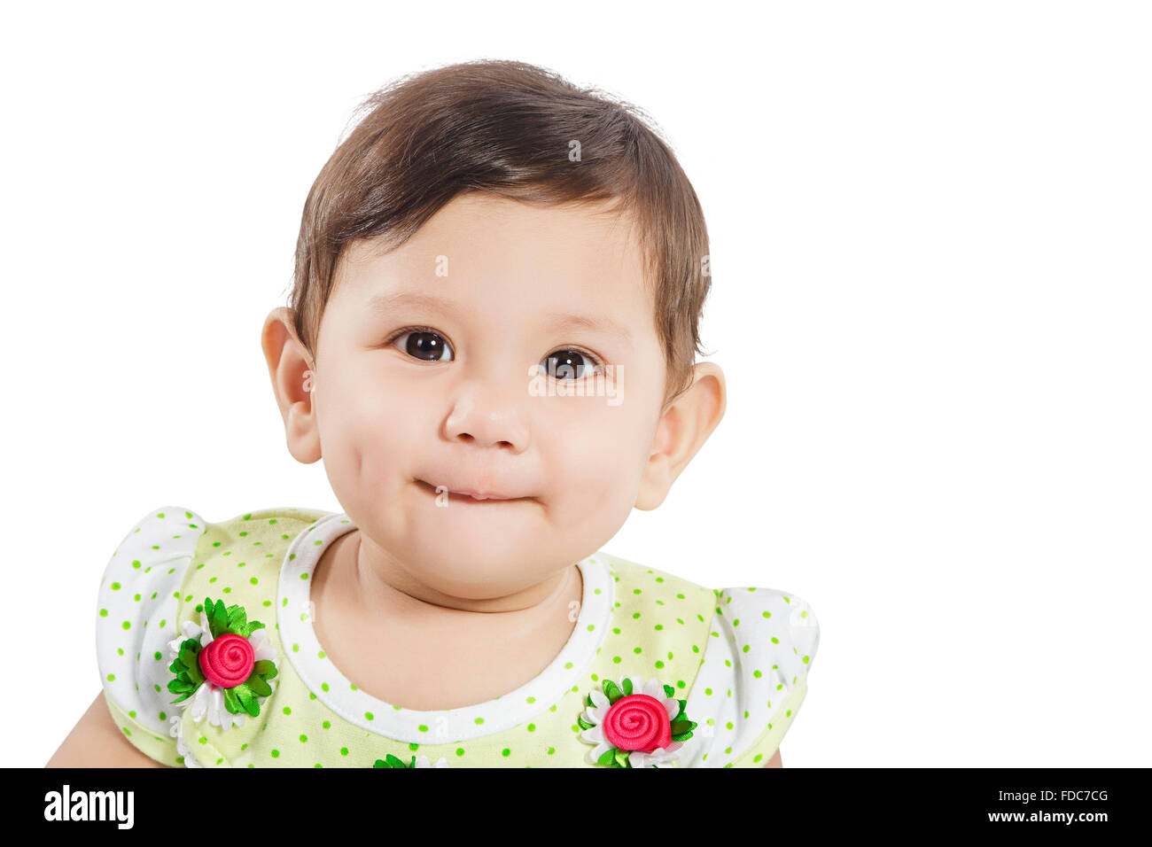 1 Child Baby Girl Face Close-up Stock Photo - Alamy