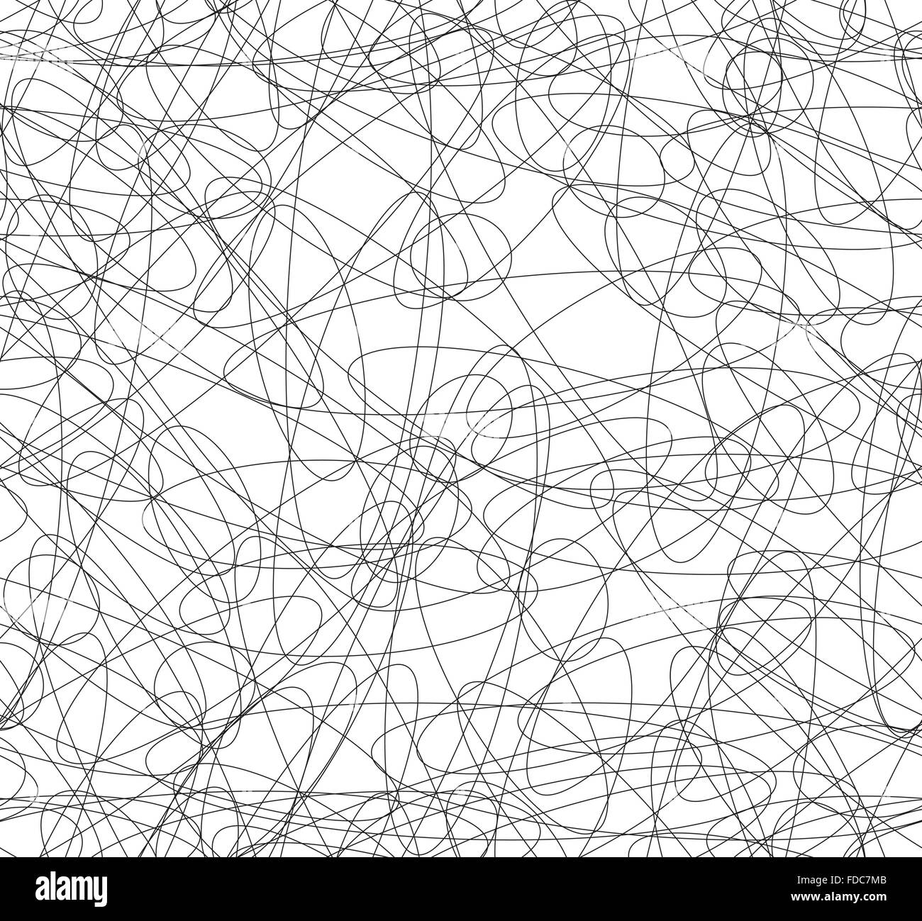 Abstract Repeatable Squiggly Lines Seamless Pattern Texture Stock