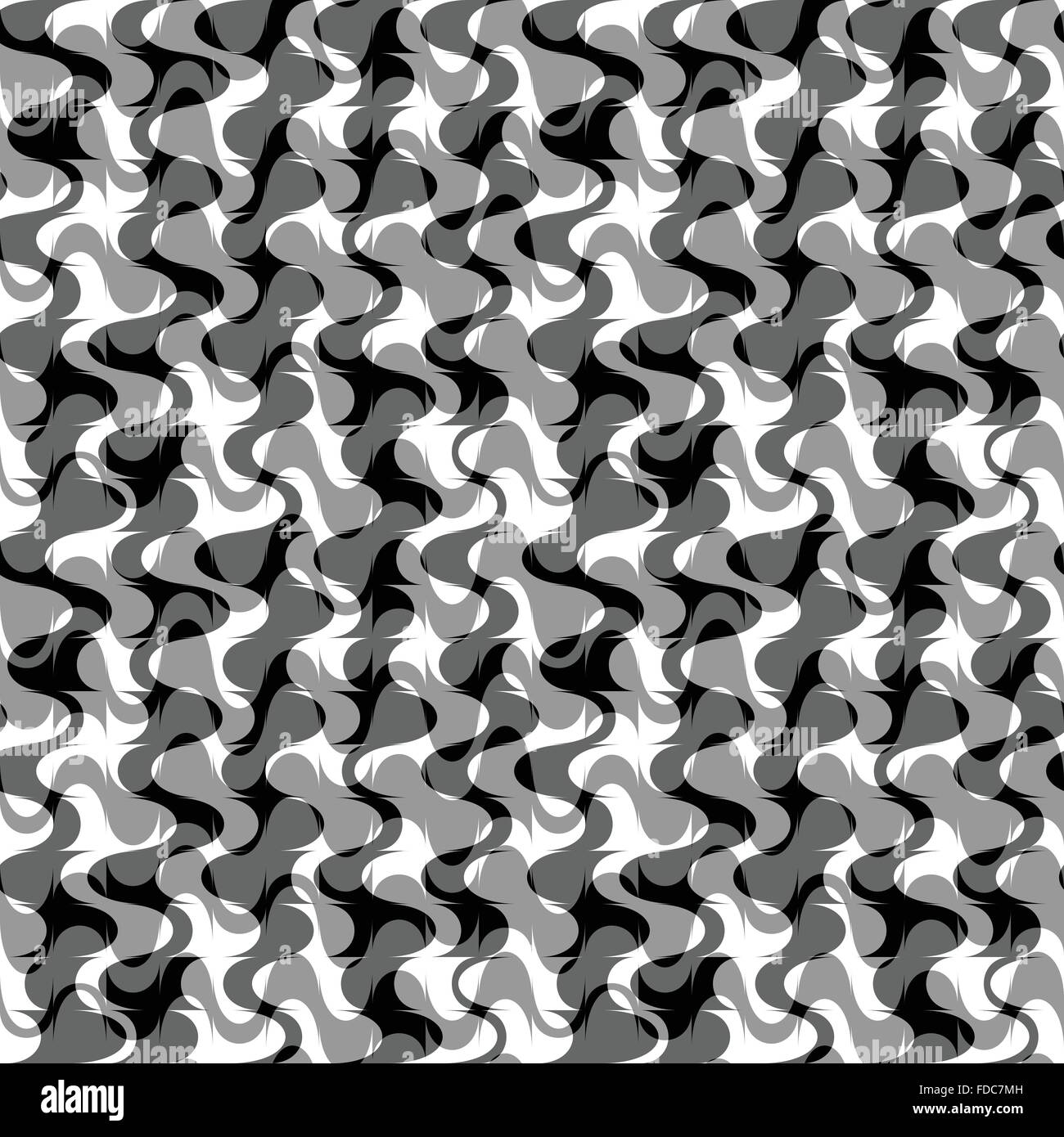 Abstract monochrome background with wavy, zigzag shapes. Seamlessly ...