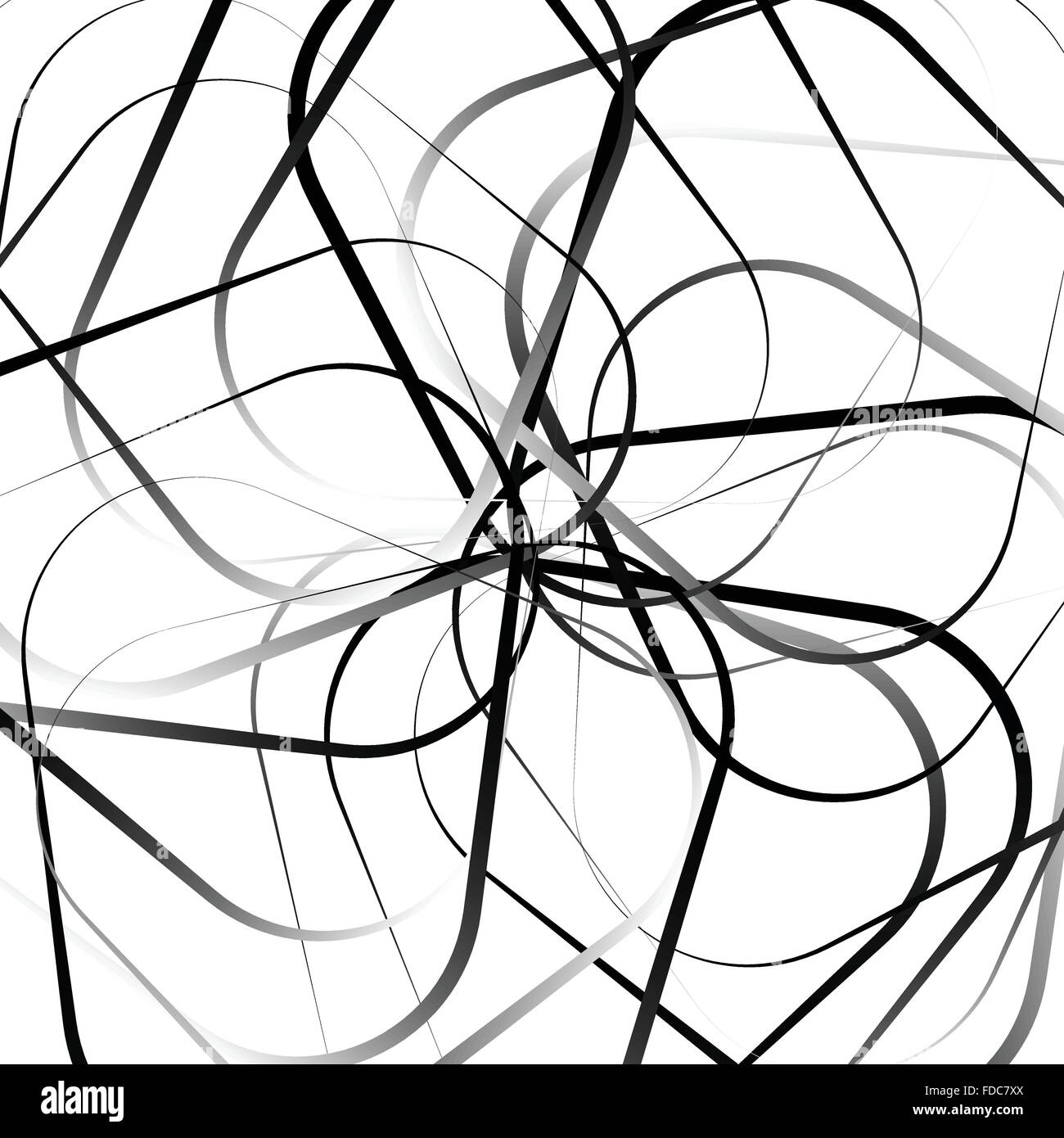 Random, scattered shapes. Irregular pattern. Monochrome vector Stock ...