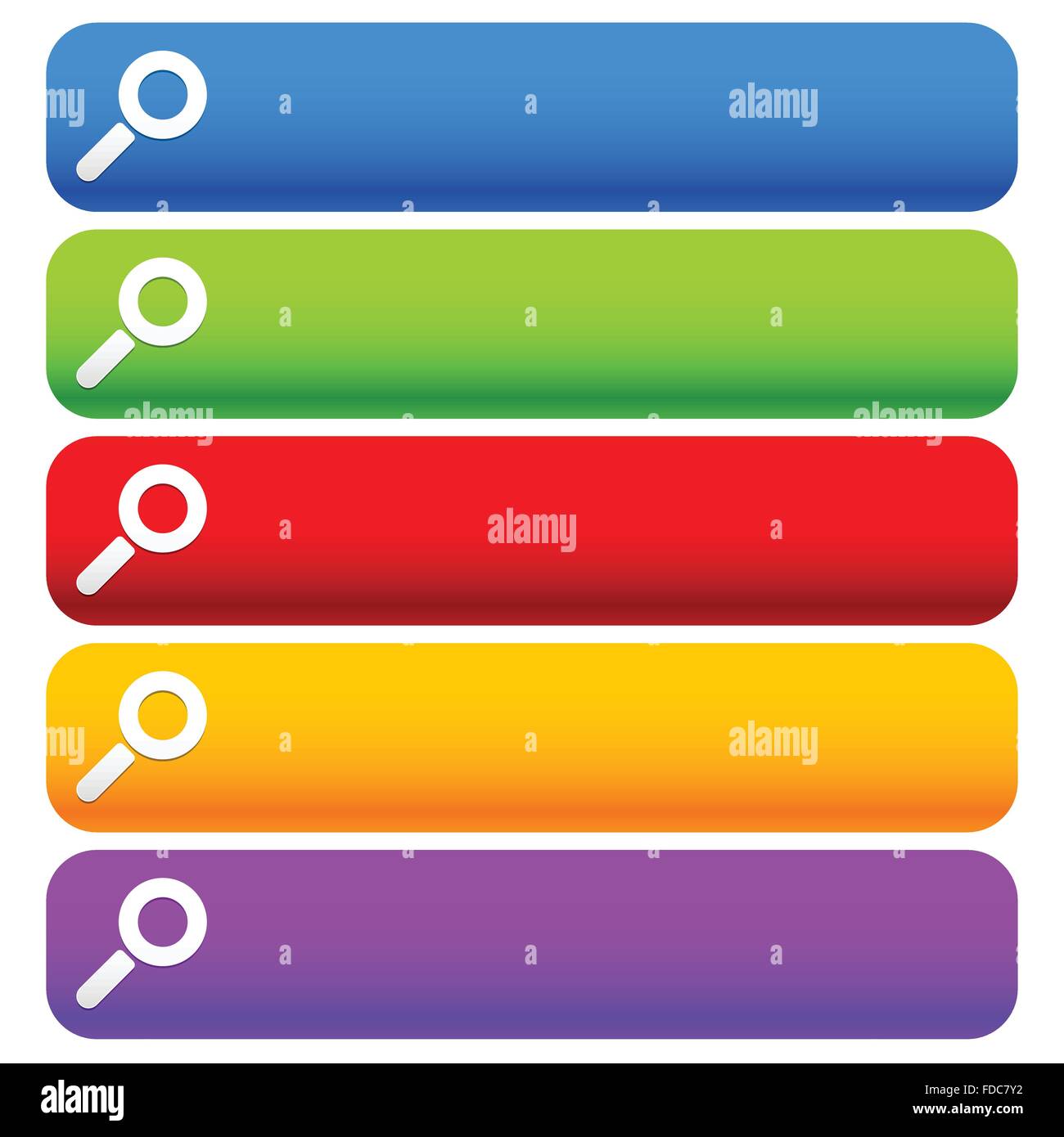 Horizontal search button templates with magnifier symbol Stock Vector ...