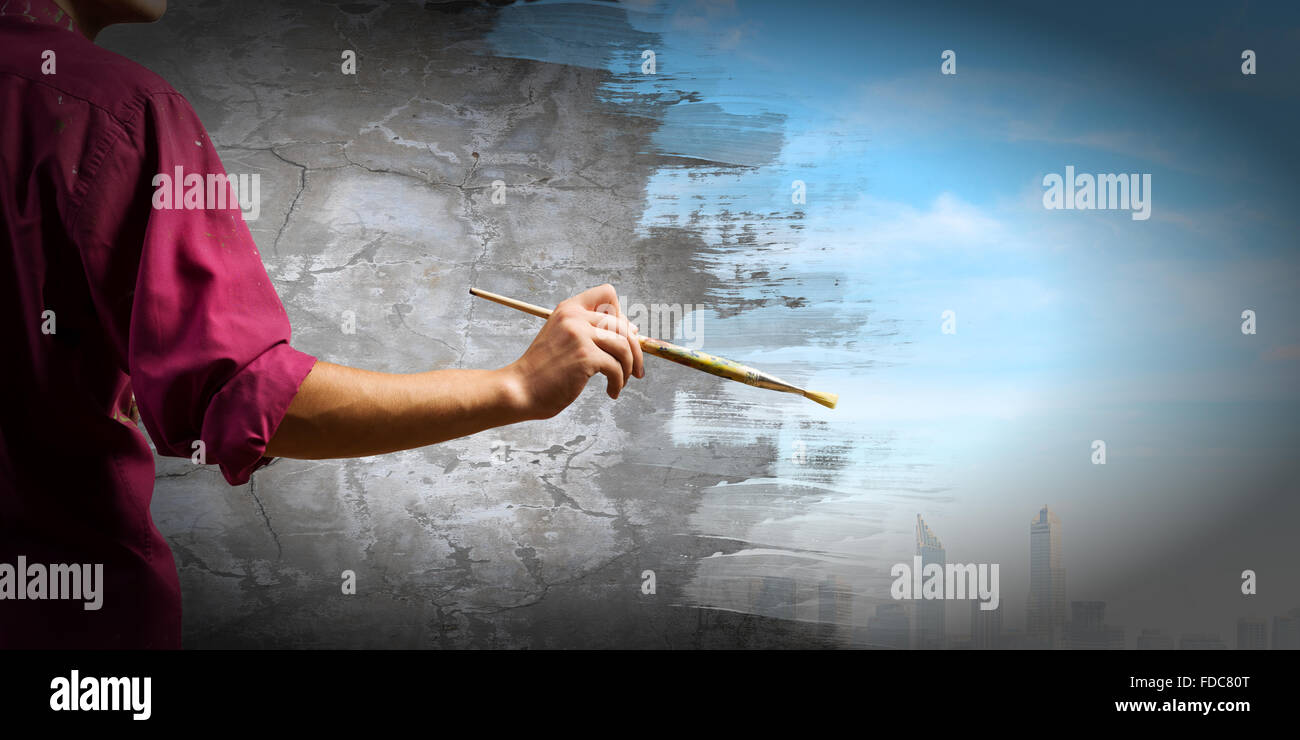 Painters hand hi-res stock photography and images - Alamy