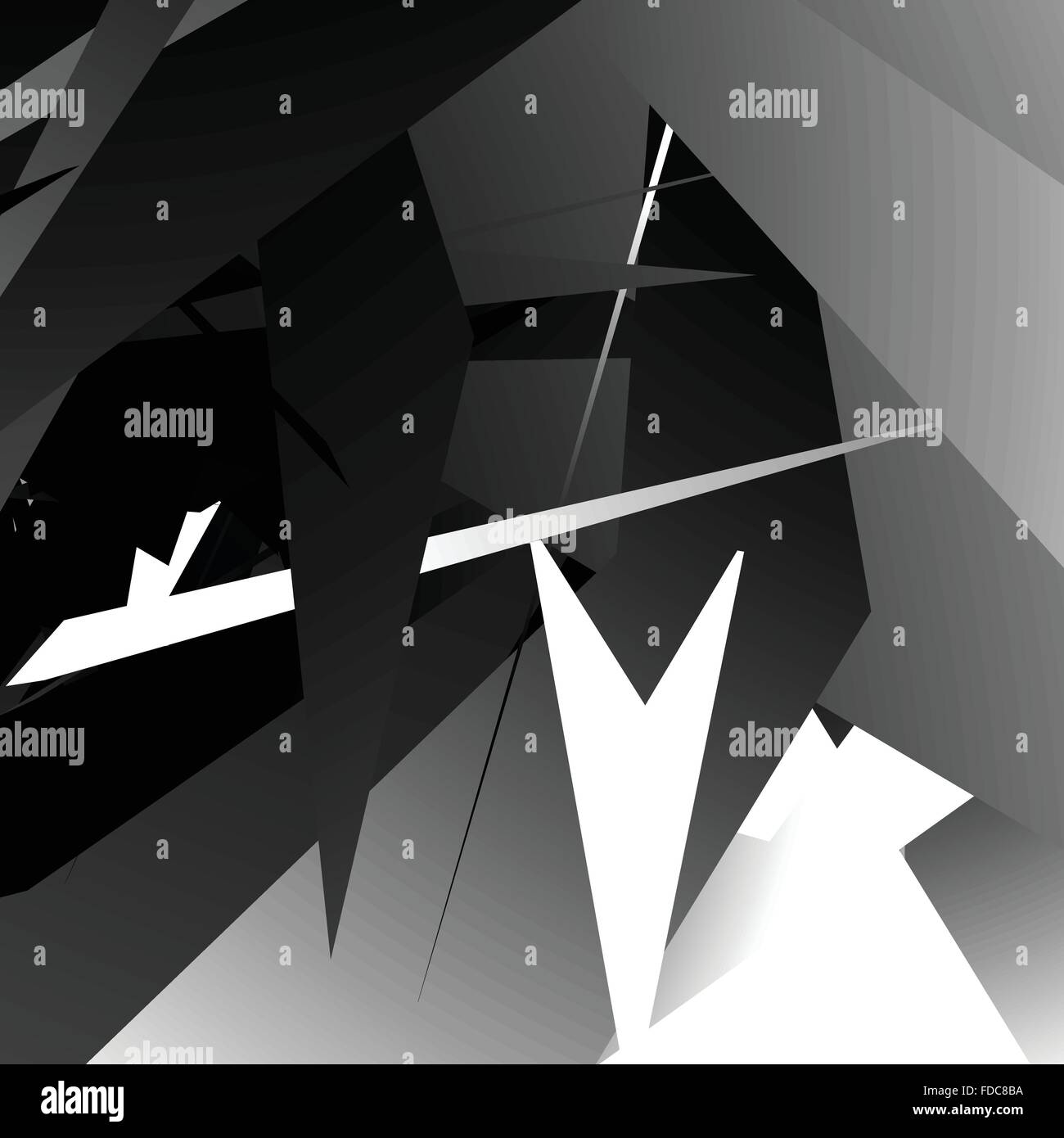 White abstract cgi shapes hi-res stock photography and images - Alamy