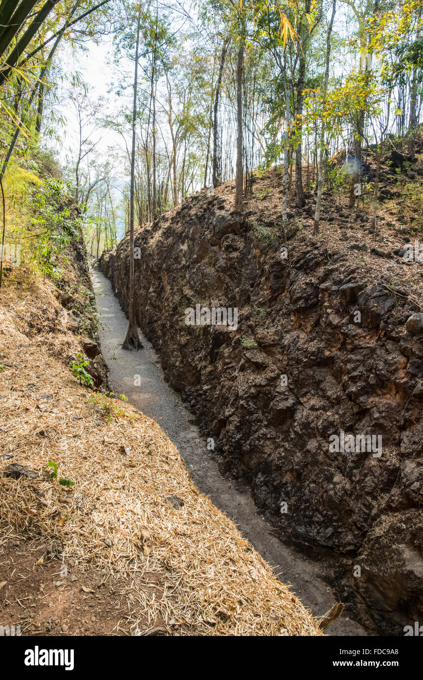Siam Burma Death Railway Hellfire Pass, Konyu Cutting Stock Photo - Alamy