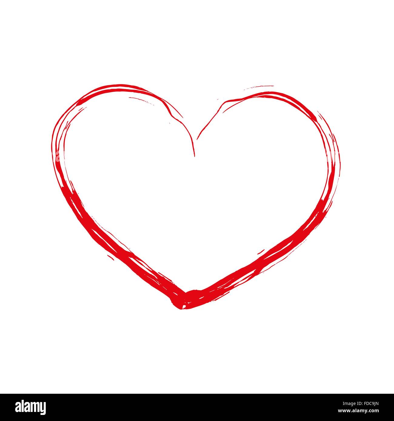 Doodle hand heart shape Stock Vector Images - Alamy