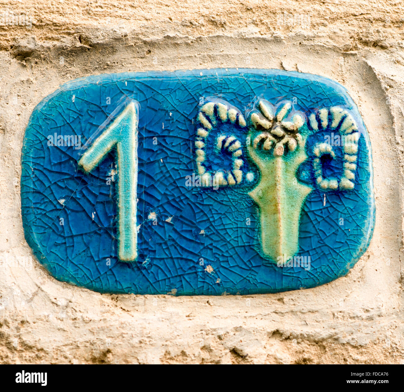Israel, Jaffa, Taurus Ceramic Zodiac street sign The number 1 Stock ...