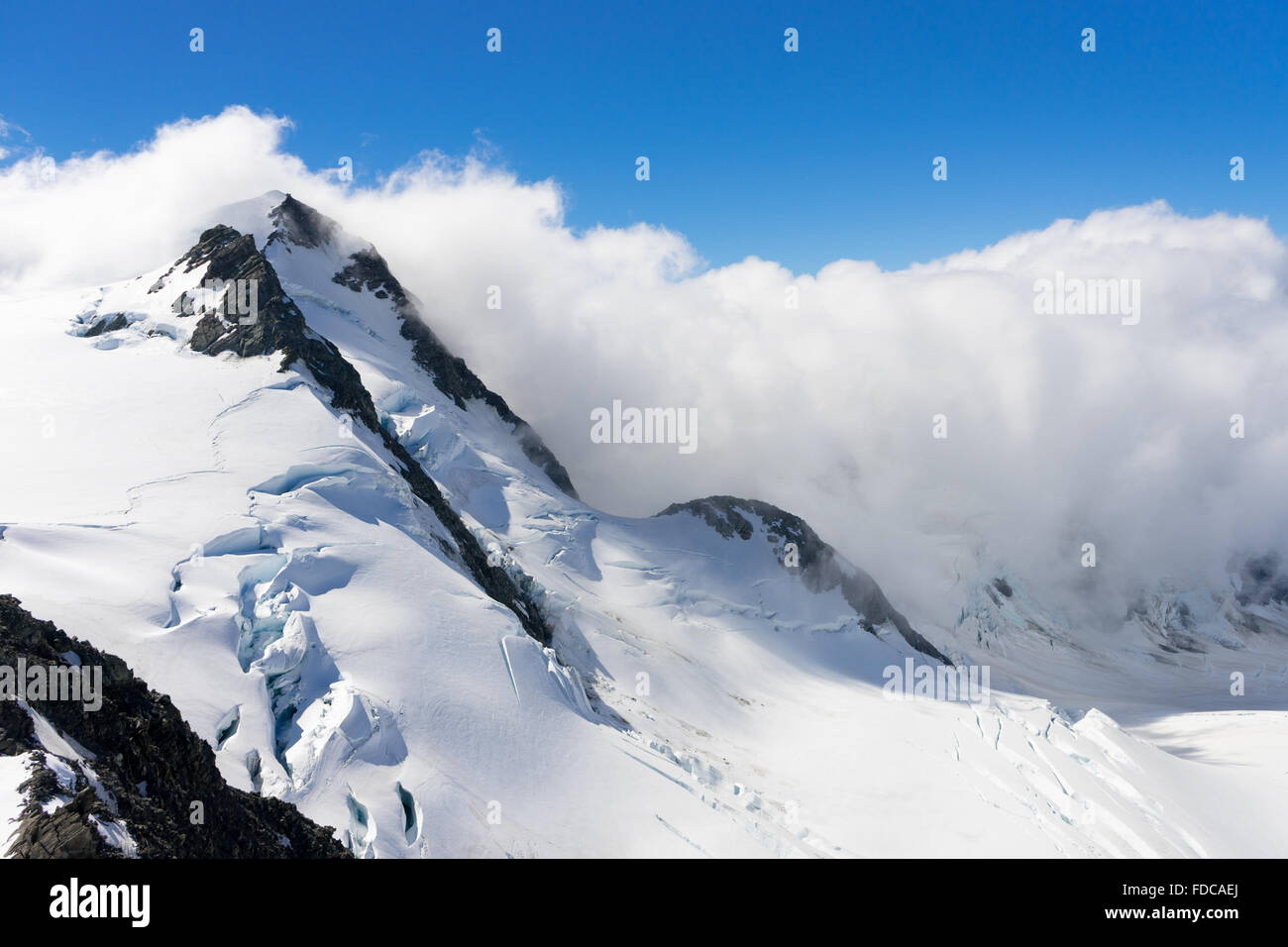 Mountain landscape with snow and clear blue sky Stock Photo - Alamy